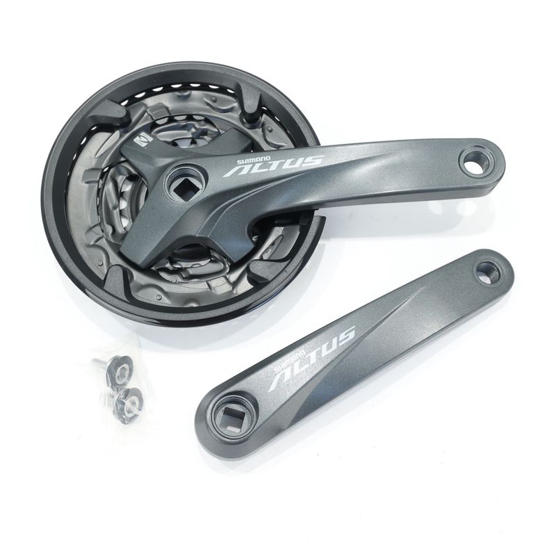Shimano Altus M2000 Crankset, 22/30/40T, 9-Speed, Square Taper, w/ Bol ...
