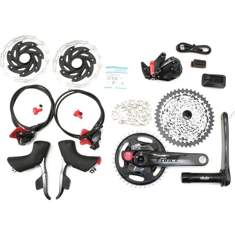 SRAM Force AXS XLPR Power-Meter Groupset, 1x12-Speed, 40T, 10-44T, Dis ...