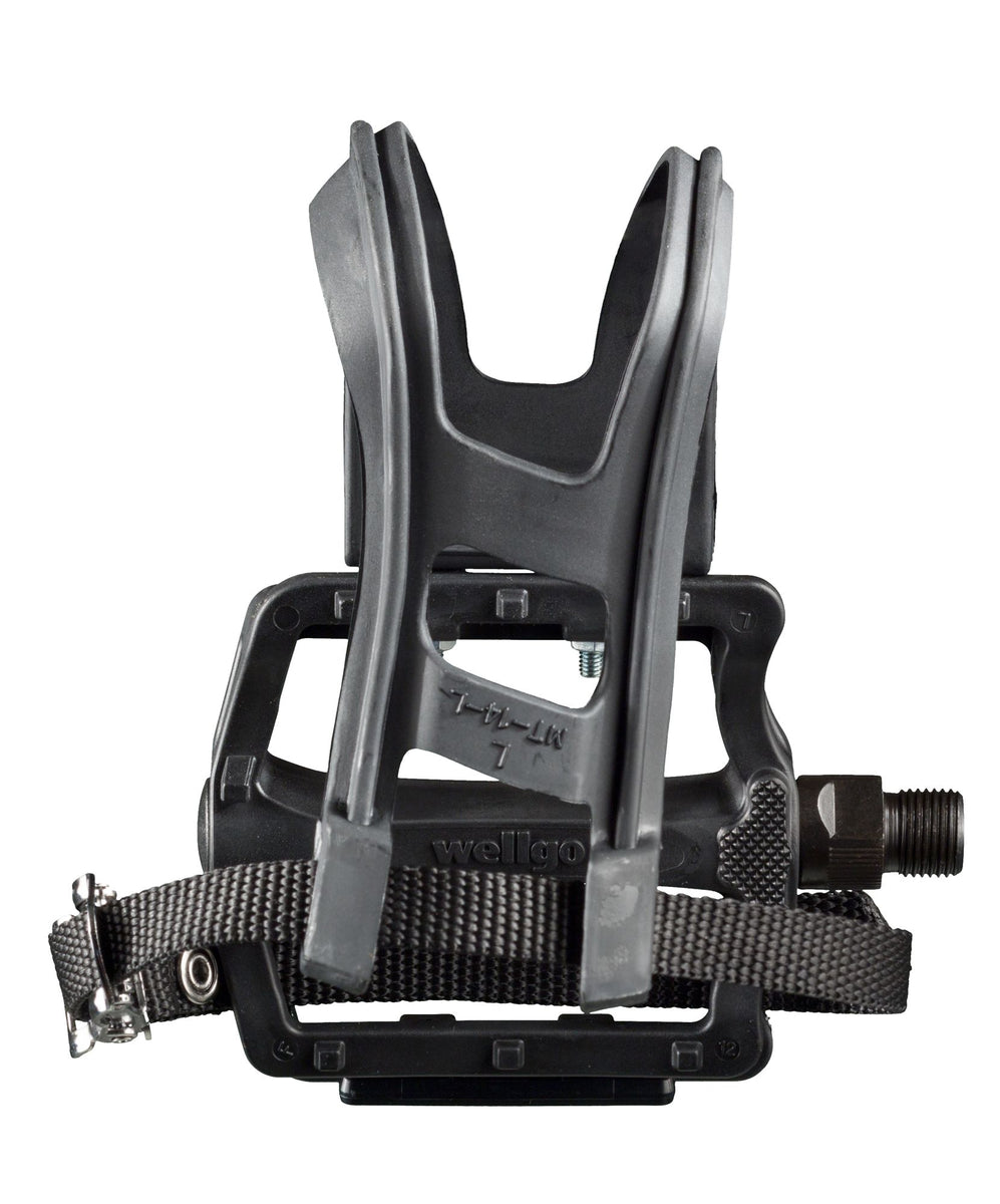 Wellgo B197T Resin Large Platform Pedal Set with Clip & Strap 9/16˝(15 ...